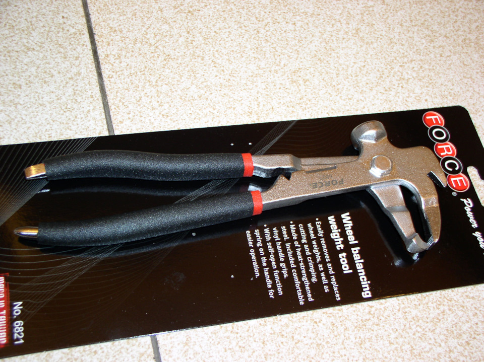 Force 6821 клещи балансировочные шиномонтажные l=245мм — DRIVE2