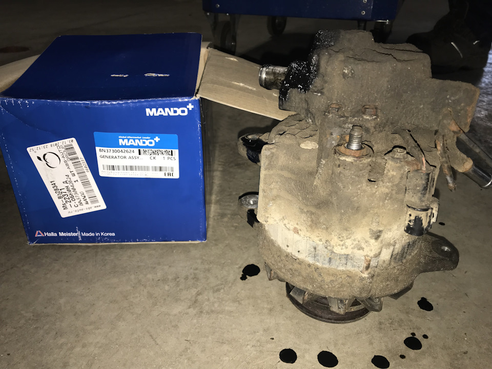 Замена стартера, генератора и провода массы — Hyundai Porter (3G), 2,5 ...