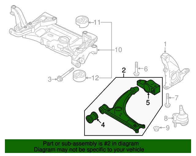 5N0407151 Рычаг подвески, поперечный VAG | Запчасти на DRIVE2