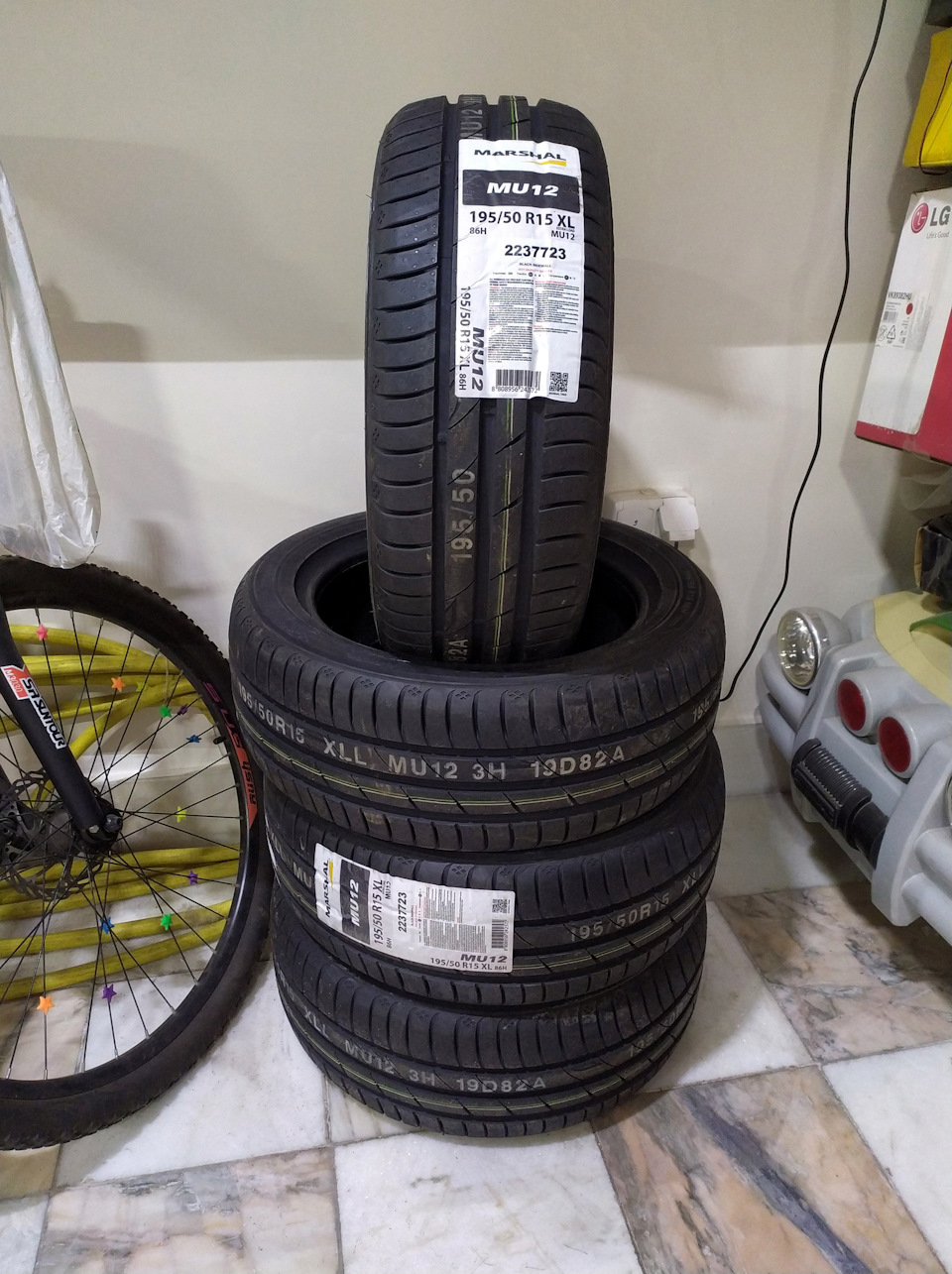 Marshal MU12 195/50 R15 — Honda Jazz (1G), 1,3 л, 2007 года | шины | DRIVE2