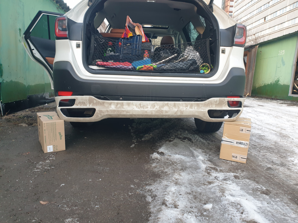 примерка накладки заднего бампера от Br9 на BT9 — Subaru Outback (BT ...