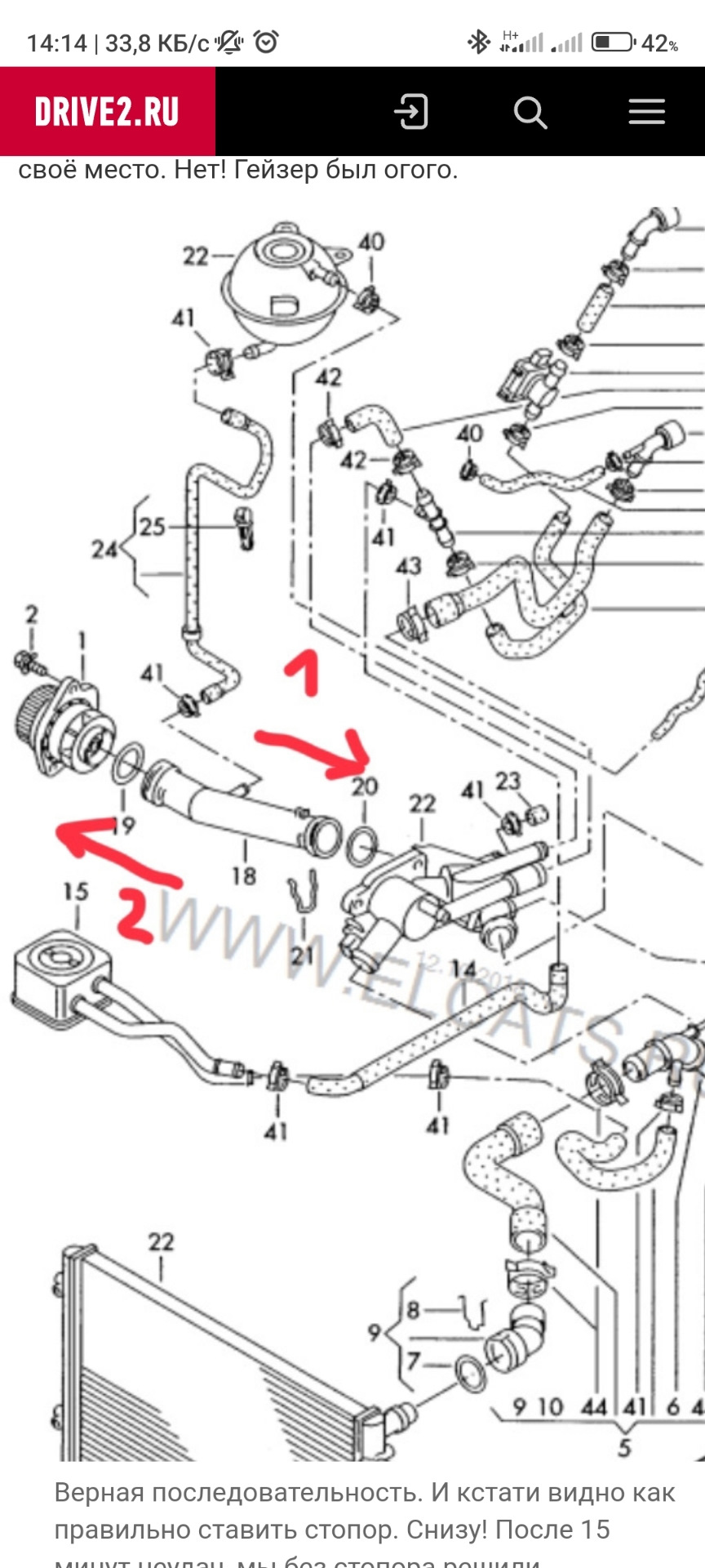Течь антифриза + втулки стабилизатора — Skoda Fabia Combi Mk2, 1,4 л ...