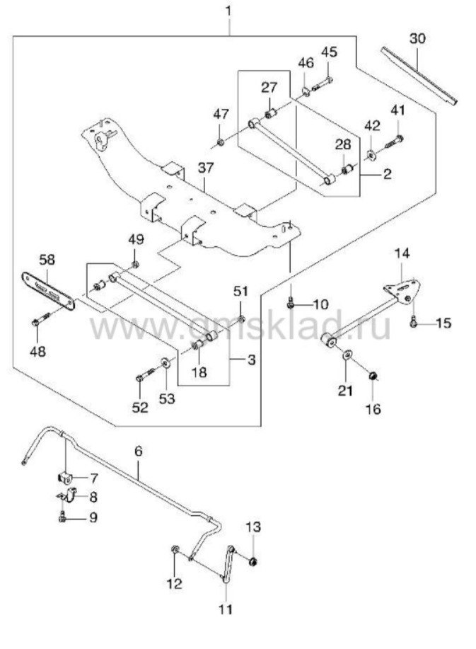 Партномера расходников для задней подвески — Daewoo Gentra, 1,5 л, 2013 ...