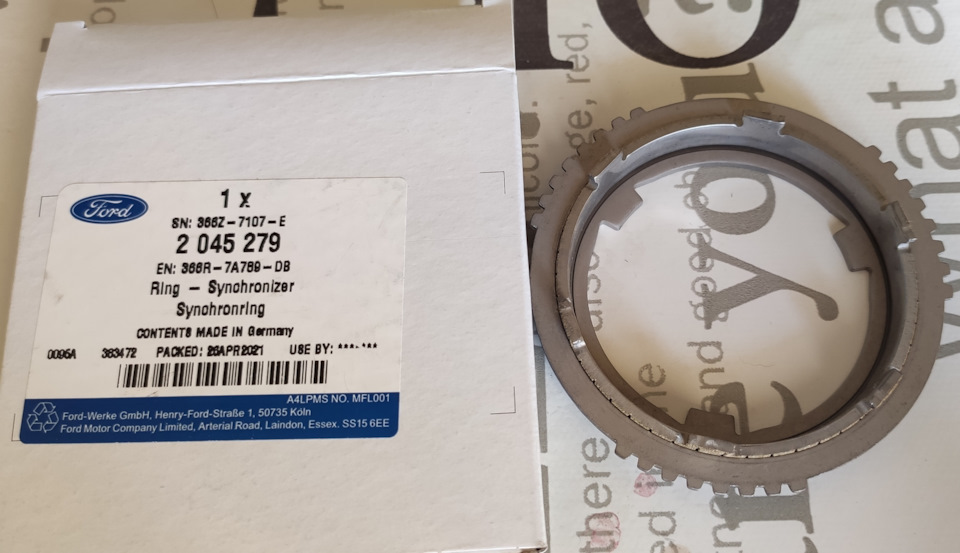366R7A789DB Кольо СИНХРОН. Ford | Запчасти на DRIVE2