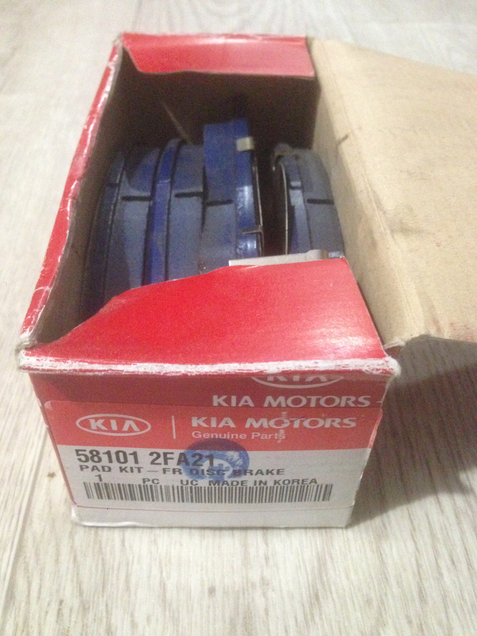 581012FA21 Комплект тормозных колодок KIA HYUNDAI | Запчасти на DRIVE2