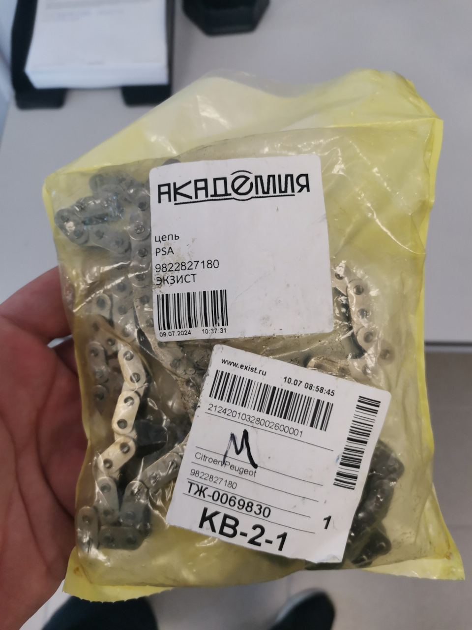 9822827180 Цепь привода грм Peugeot Citroen | Запчасти на DRIVE2