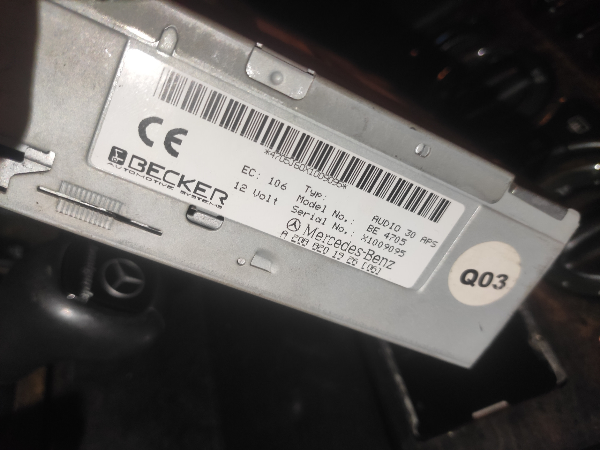 Becker audio 30 aps BE 4705 — Mercedes-Benz E-Class (W210), 2,2 л, 1998 ...