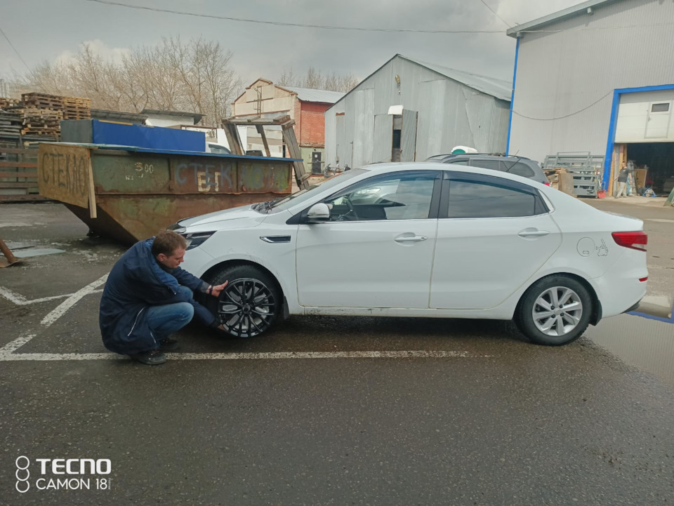 Пора переобуваться Диск RST R15 4x100 6J ET46 D54,1 RST R015 BL — KIA Rio (3G), 1,6 л, 2016 года ...
