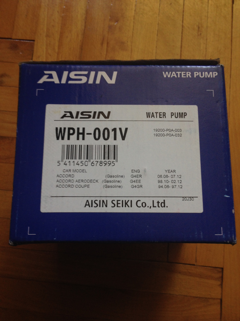19200P0A003 Помпа водяная ACCORD CF# 98-02 ODYSSEY RA# 97-99 F23A F18B ...
