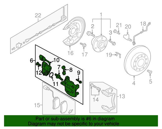 5N0615403 Ремкомплект суппорта тормозного заднего VAG | Запчасти на DRIVE2