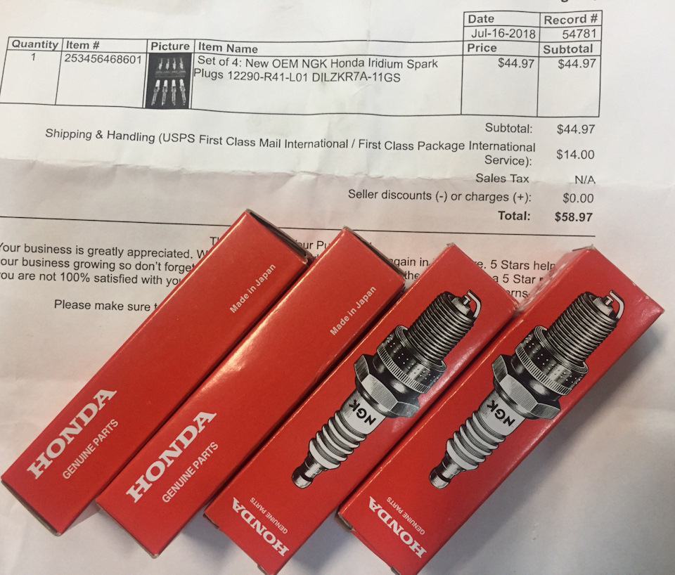 12290R41L01 СВЕЧА ЗАЖИГАНИЯ Honda | Запчасти на DRIVE2