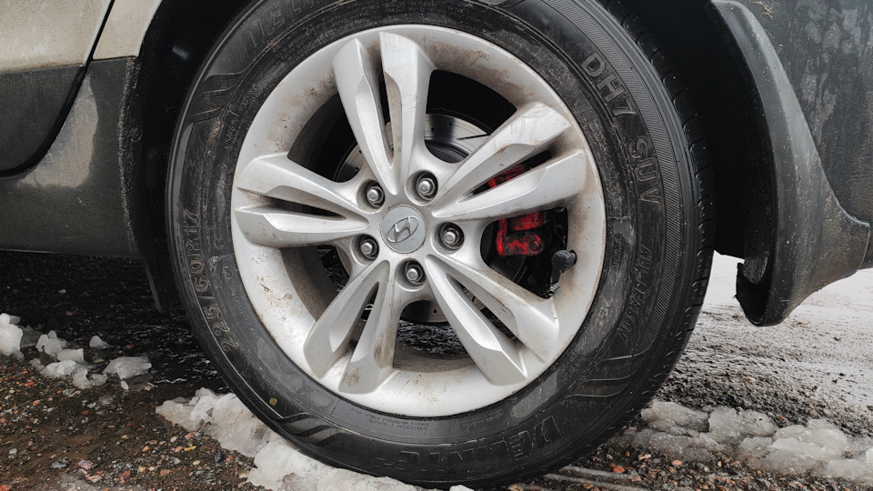 🐢_New brakes Gerat + колодки SpeedMate_🐢 — Hyundai ix35, 2 л, 2011 года ...