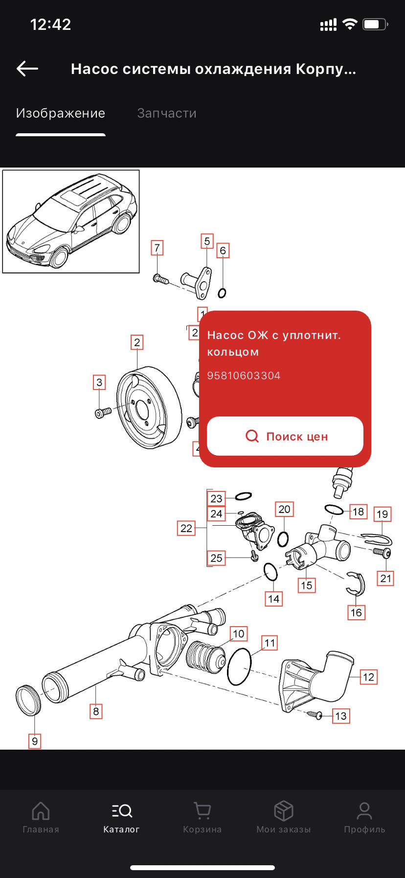 95810603304 Насос водяной VAG | Запчасти на DRIVE2