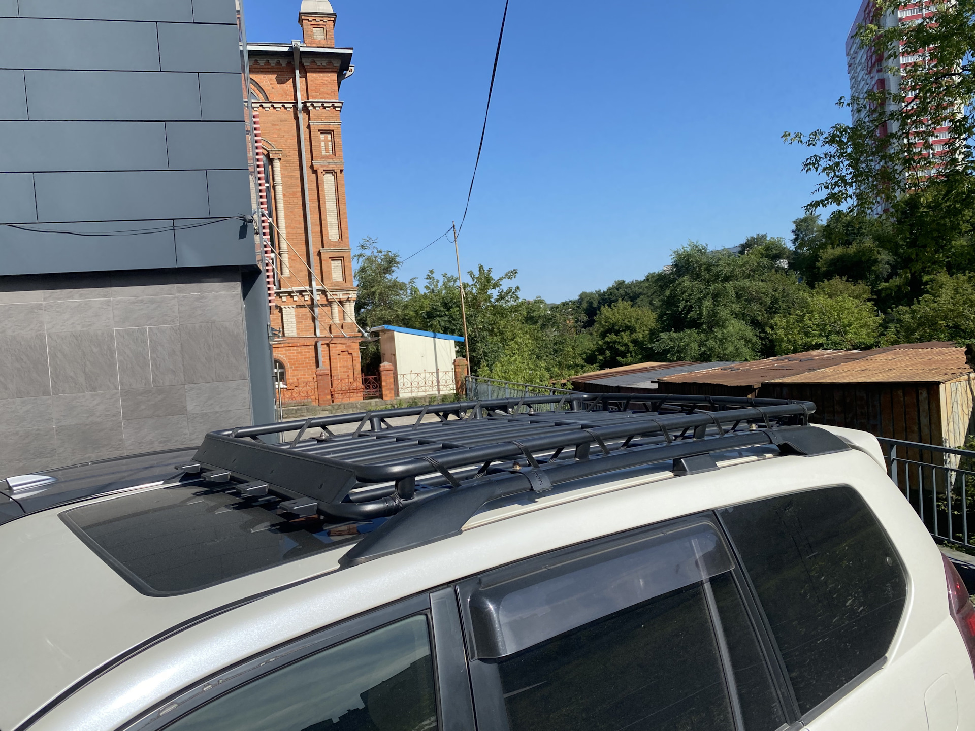 Багажник с лестницей топ 👍🏻 — Toyota Land Cruiser Prado 120-series, 3,4 ...