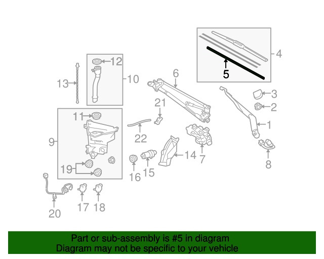 8521453090 Резинка щётки стеклоочистителя правого TOYOTA LEXUS ...