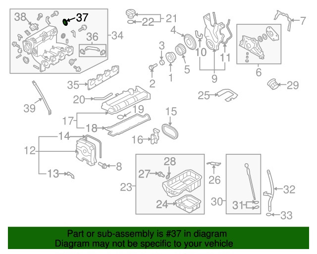 1573435000 Уплотнительное кольцо блока цилиндров KIA HYUNDAI | Запчасти ...