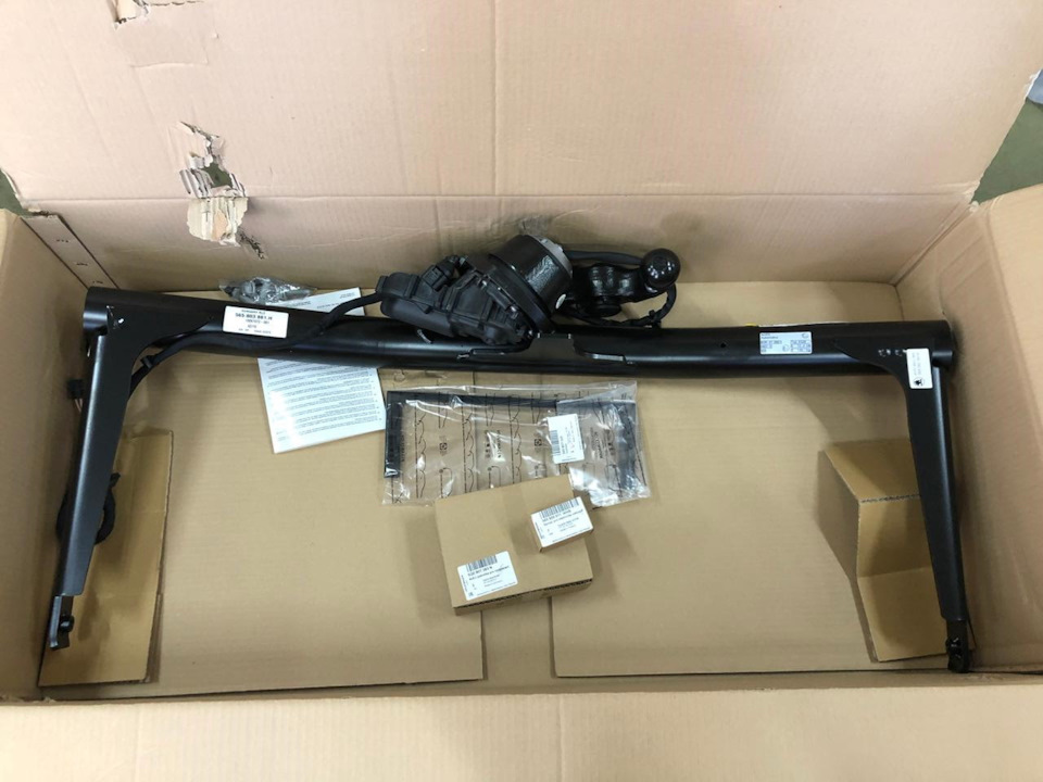 Установка оригинального фаркопа — Skoda Kodiaq (1G), 2 л, 2019 года ...