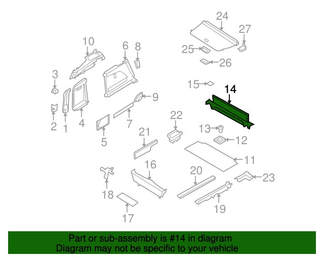 51476955000 Накладка борта погрузочного пола BMW | Запчасти на DRIVE2