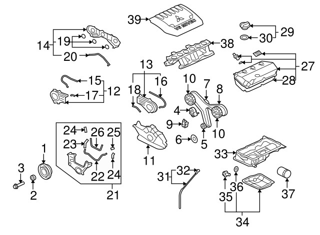 1035A702 Крышка Mitsubishi | Запчасти на DRIVE2