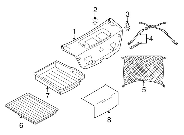 51470010557 Наполная сетка багажного оо\тделения BMW | Запчасти на DRIVE2