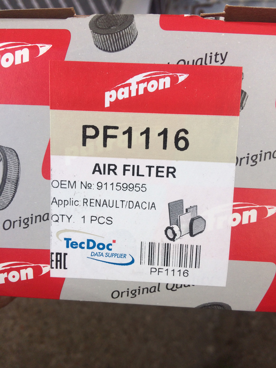 91159955 Воздушный фильтр GM | Запчасти на DRIVE2