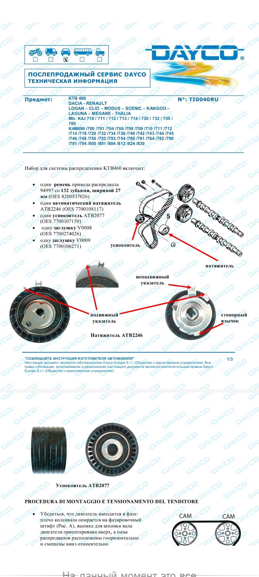 7700107150 Ремень ГРМ комплект RENAULT | Запчасти на DRIVE2