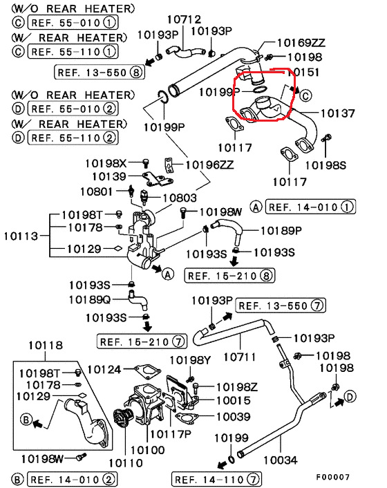 борьба с течью антифриза через MD030764/Победил — Mitsubishi Montero ...