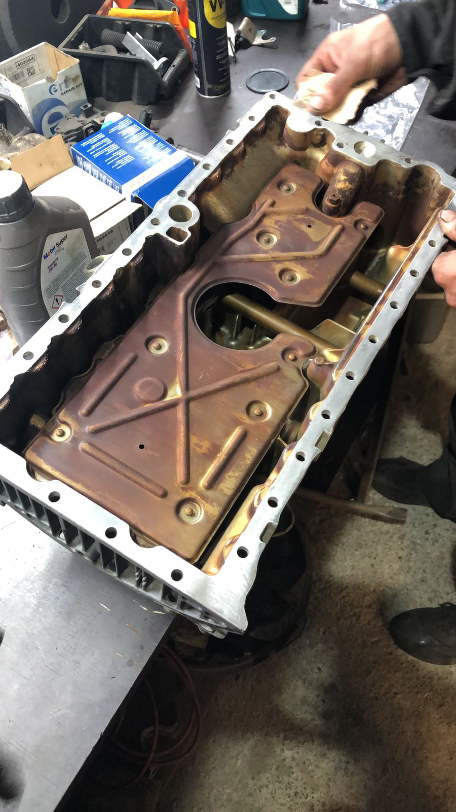 Переклейка поддона — Volvo S40 (2G), 2,4 л, 2007 года | визит на сервис ...