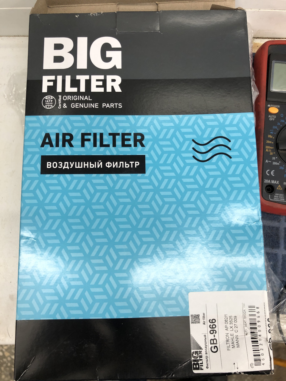 GB966 Воздушный фильтр BIG FILTER | Запчасти на DRIVE2