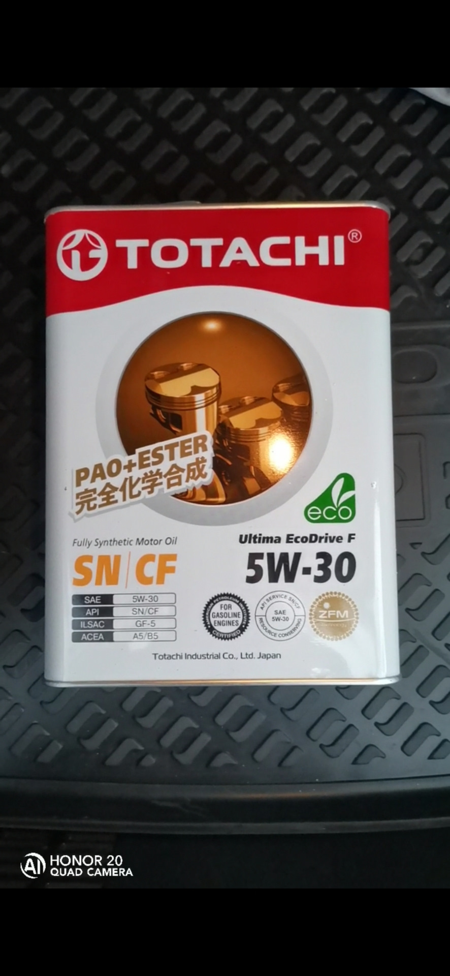 TO-5 Totachi Ultima EcoDrive F 5W-30 — KIA Rio (4G), 1,6 л, 2019 года ...