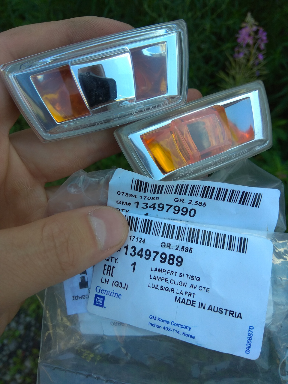 13497990 Боковой указатель поворота (повторитель) GM | Запчасти на DRIVE2