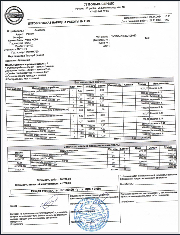 Приводим машину в порядок — Volvo XC60 (1G), 2 л, 2012 года | визит на ...