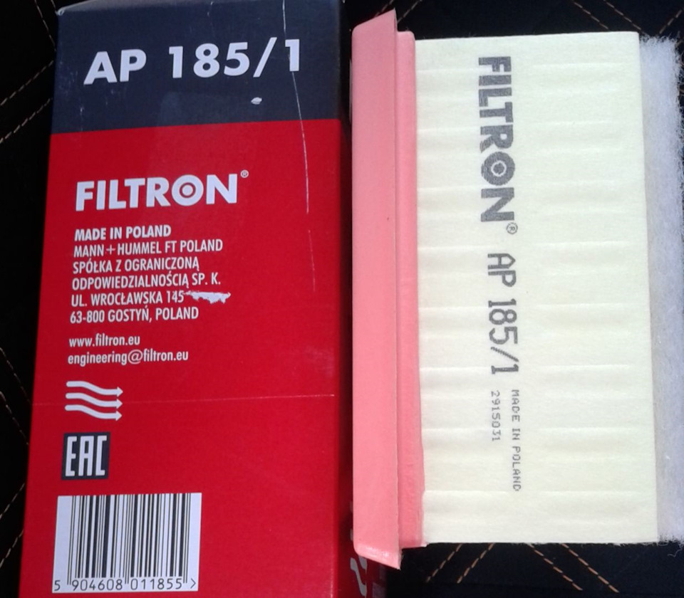 Воздушный фильтр WIX и FILTRON — Lada Largus Cross, 1,6 л, 2017 года ...