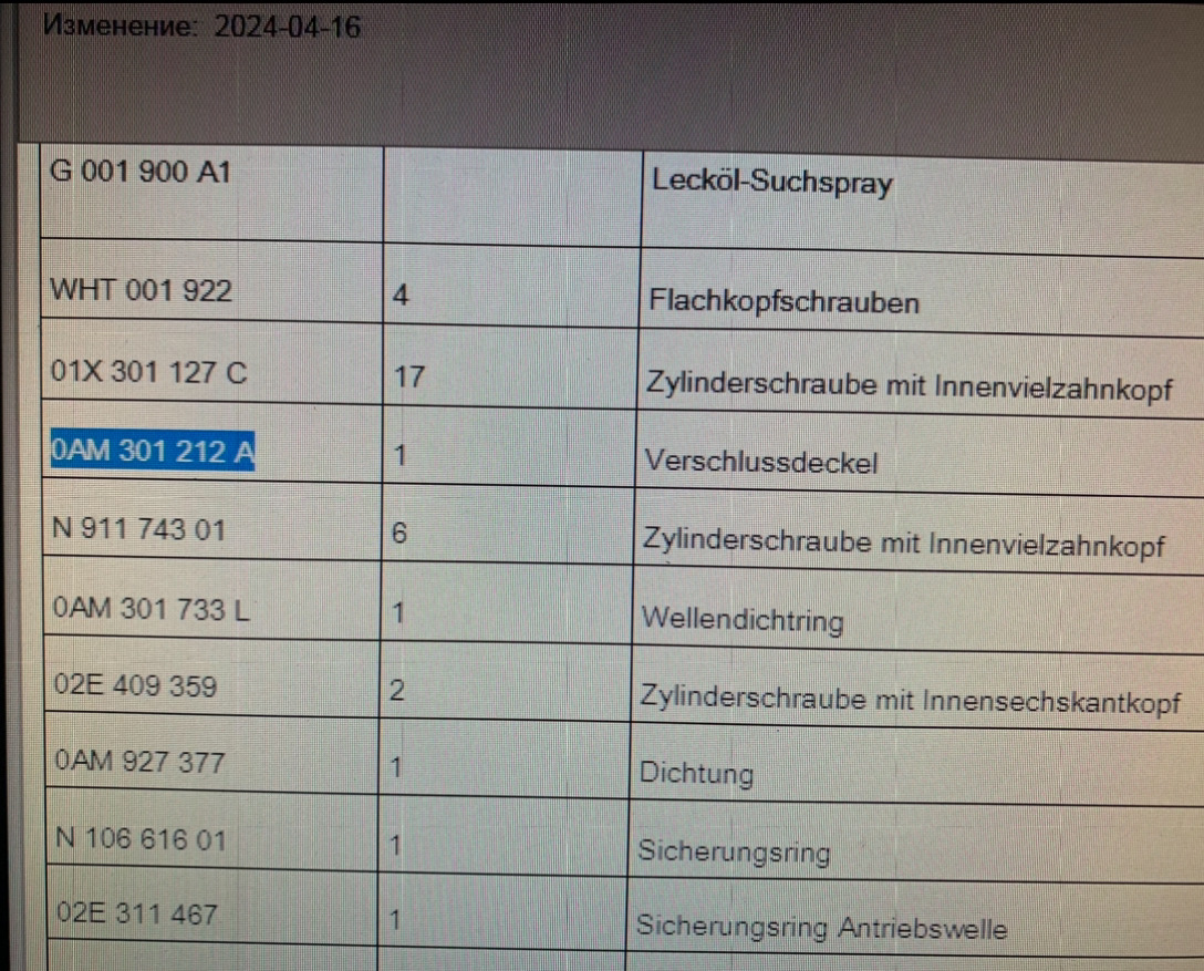 Замена масла в кпп, течь заглушки — Audi A3 (8V), 1,4 л, 2013 года ...
