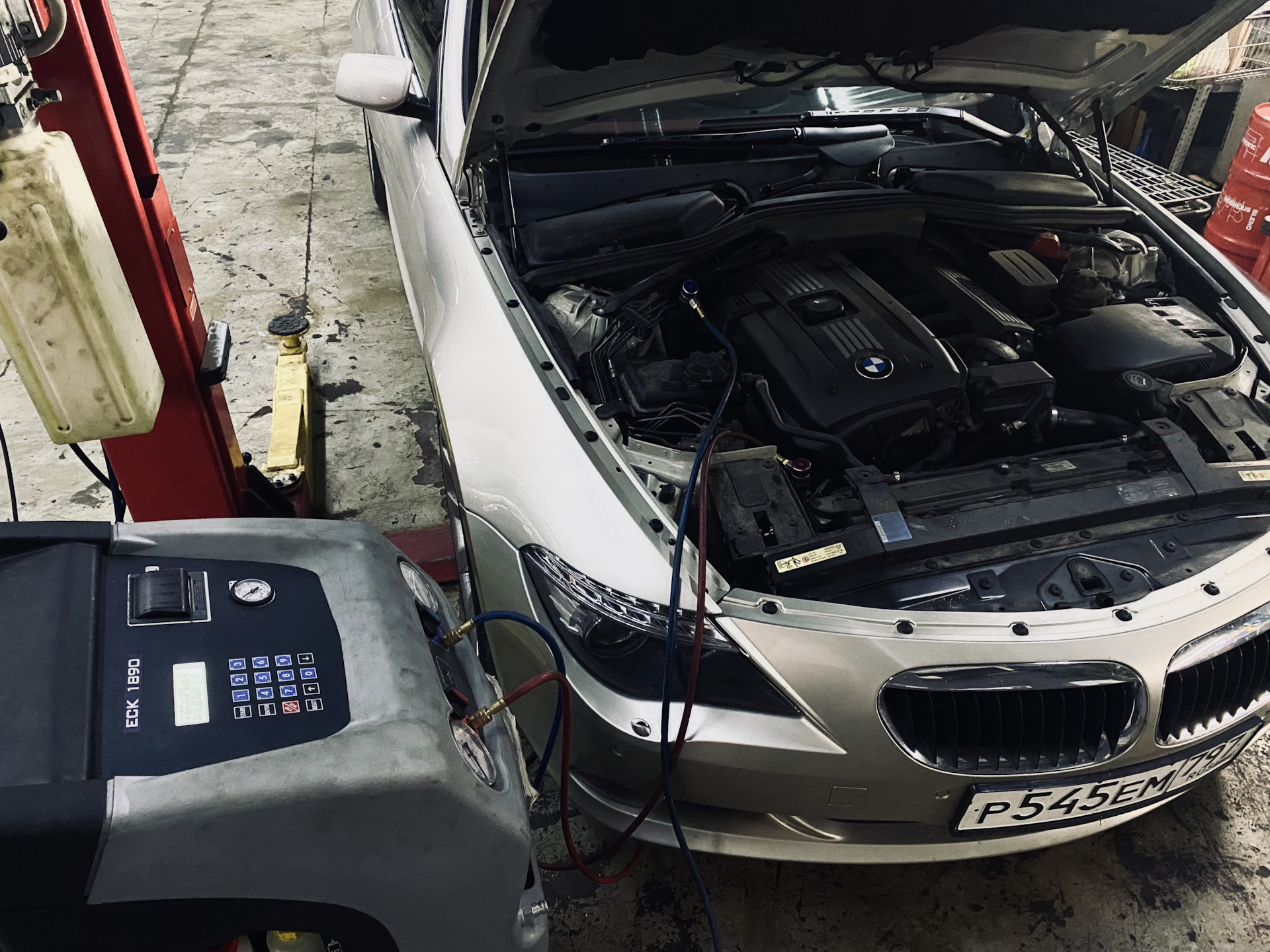 Обслуживание. ТО, термостат, заправка кондиционера, антифриз. — BMW 6 ...
