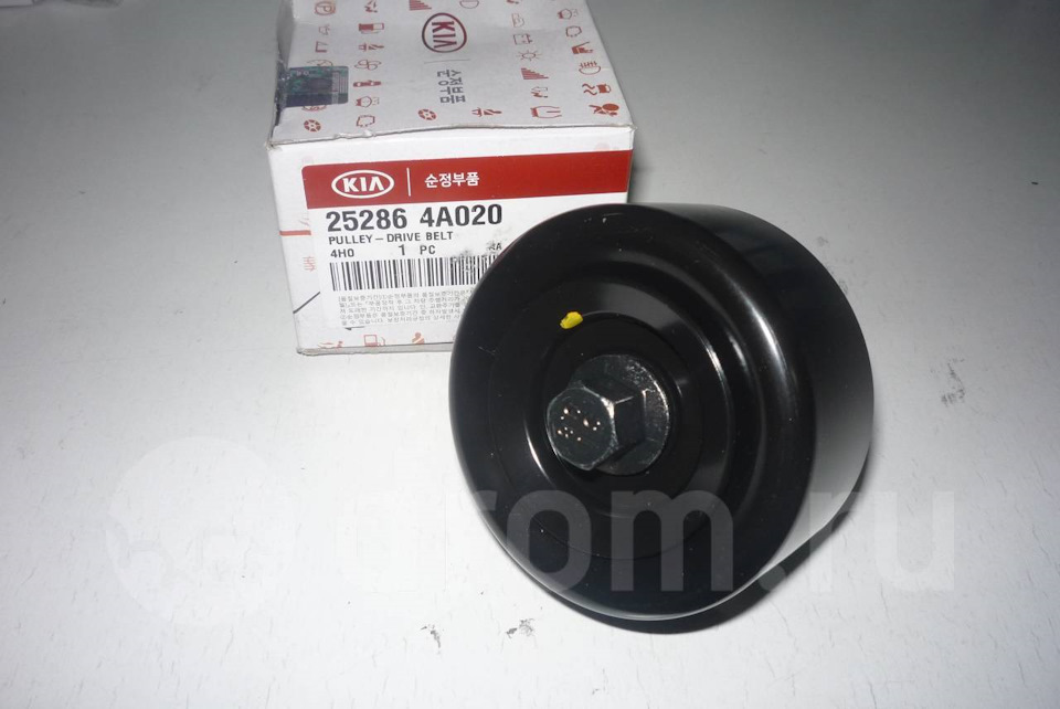 Ролики приводного ремня KIA Sorento — KIA Sorento (1G), 2,5 л, 2011 ...