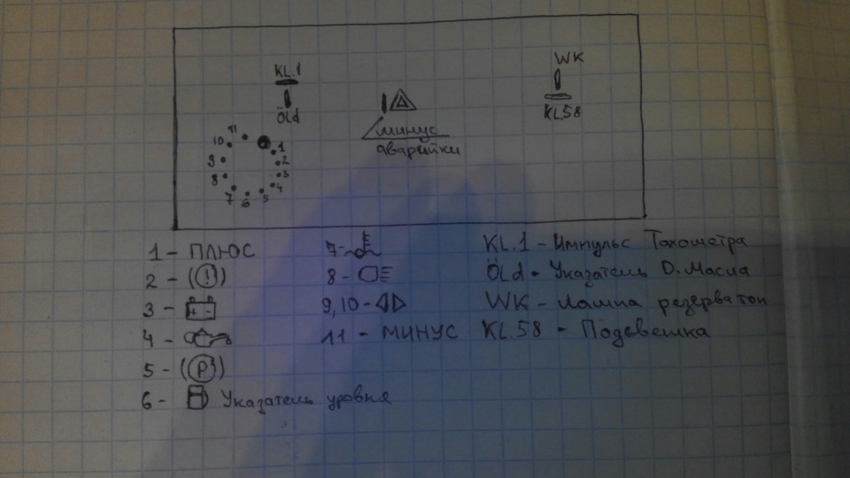 Распиновка прибрки Opel Rekord E2 — Lada 2107, 1,5 л, 1996 года ...