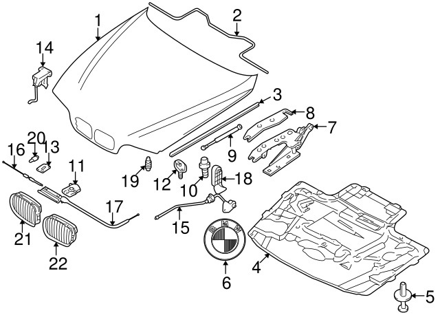 51488159483 Звукоизоляция капота BMW | Запчасти на DRIVE2