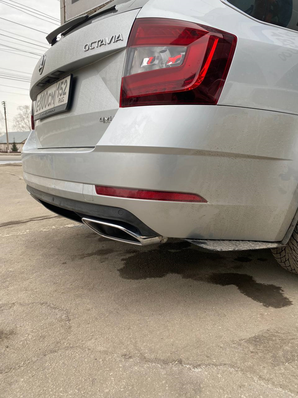 Доработка выхлопа. Насадки в стиле RS, но не RS, в штатный бампер ...