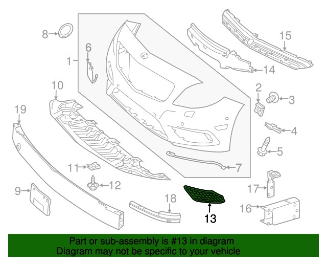 A1178851722 Накладка бампера Mercedes | Запчасти на DRIVE2
