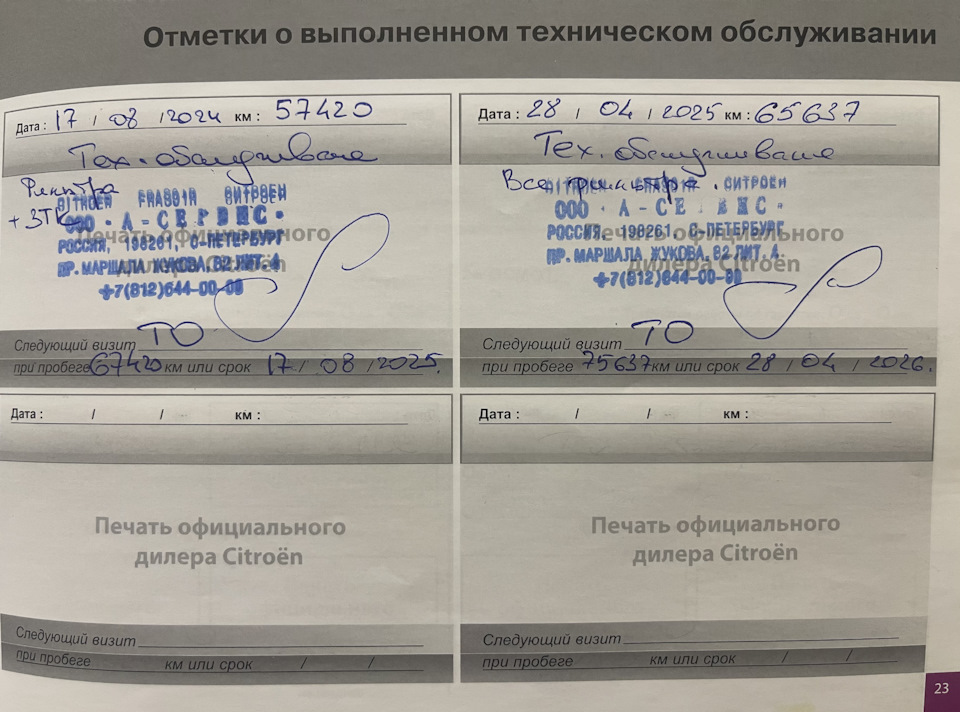 ТО-7 (70000 км) — Citroen C5 Aircross, 2 л, 2019 года | плановое ТО ...