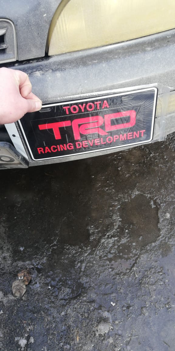 Приобрёл Декоративный номер TRD — Toyota Corona EXiV (2G), 2 л, 1994 года | аксессуары | DRIVE2