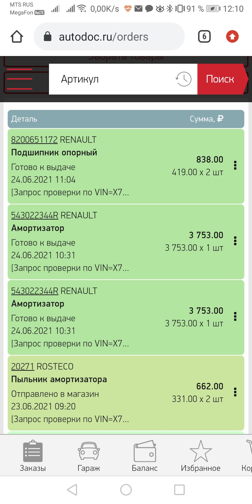 543022344R Амортизатор пер RENAULT | Запчасти на DRIVE2