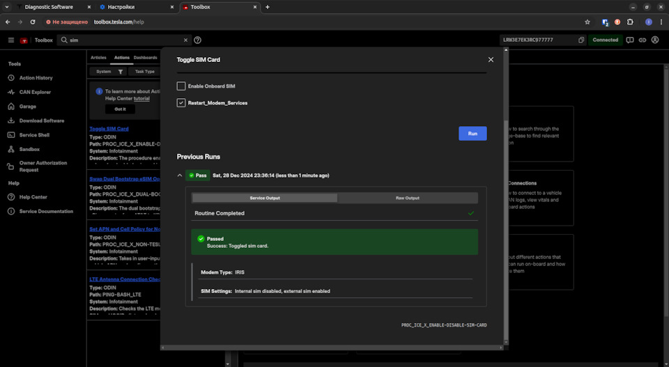 Использование Tesla Toolbox 3 для переключения модема с eSIM на ...