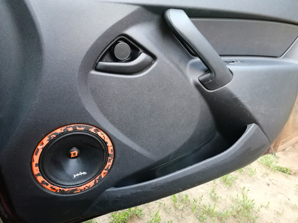 Вариант установки твиттеров в двери Лада гранта — Lada Гранта (1G), 1,6 ...