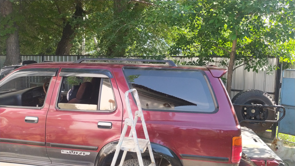 Установка рейлингов — Toyota Hilux Surf (2G), 3 л, 1993 года | своими ...