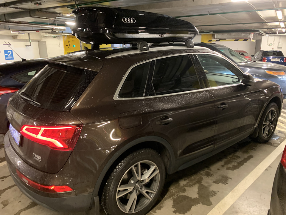 Оригинальный бокс на крышу Audi Q5 FY — Audi Q5 (2G), 2 л, 2018 года | аксессуары | DRIVE2