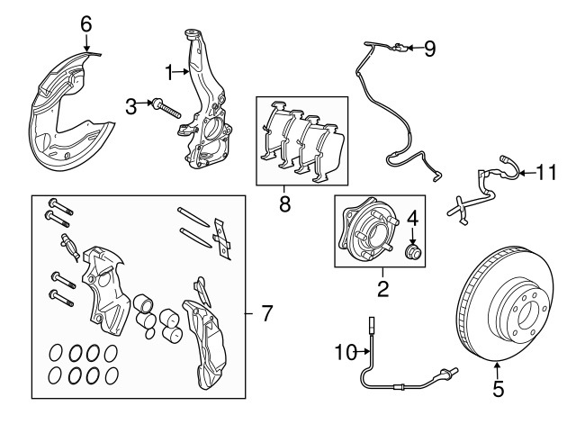 SEB500080 РЕМКОМПЛЕКТ СУППОРТА Jaguar Land Rover | Запчасти на DRIVE2