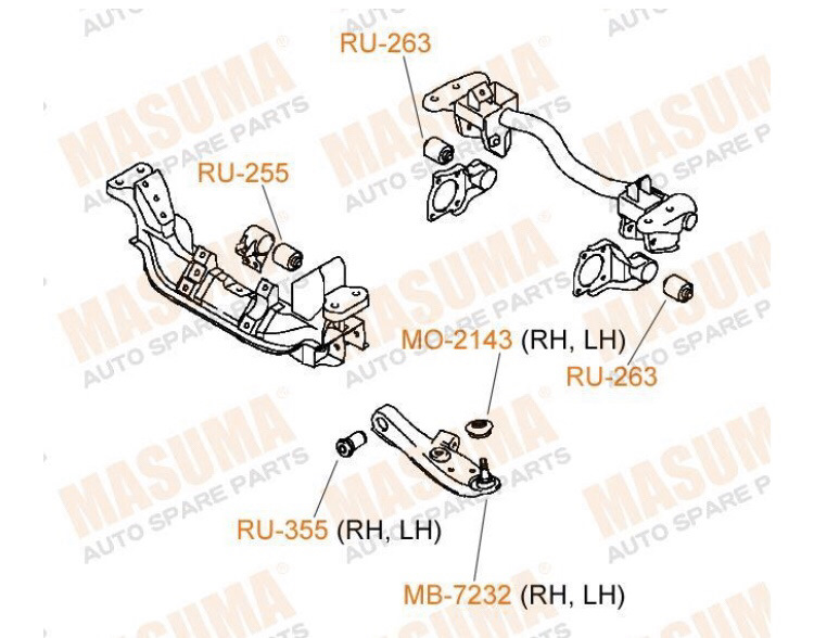 RU355 Сайлентблок MASUMA | Запчасти на DRIVE2