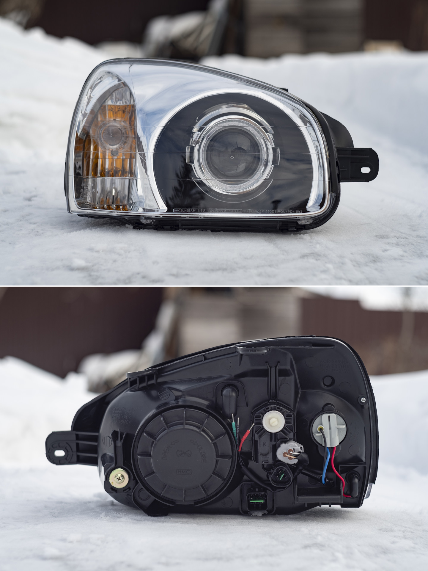 Фары SANTA FE CLASSIC с Bi-LED модулями Aozoom A3+ — Hyundai Santa Fe ...